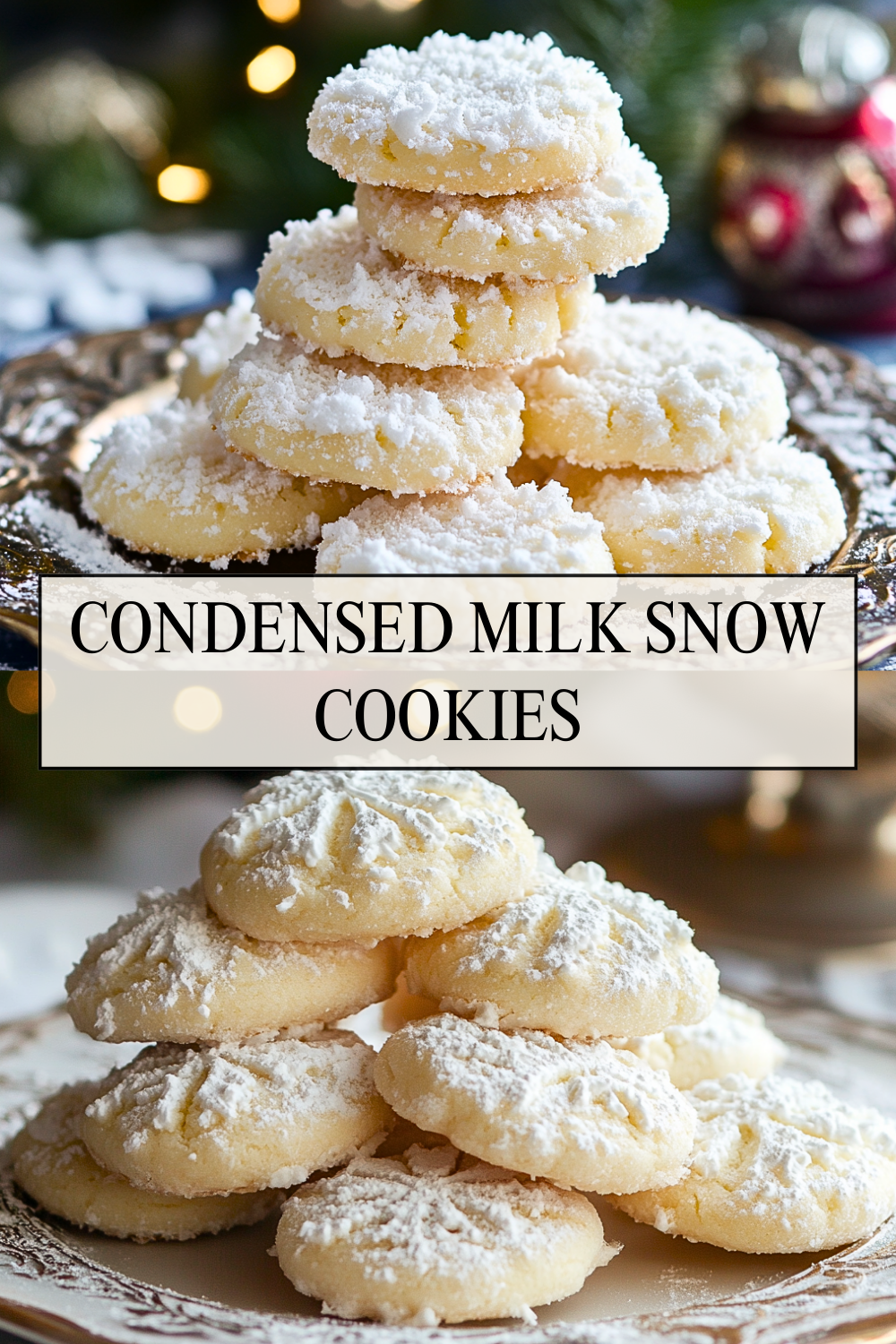 Condensed Milk Snow Cookies