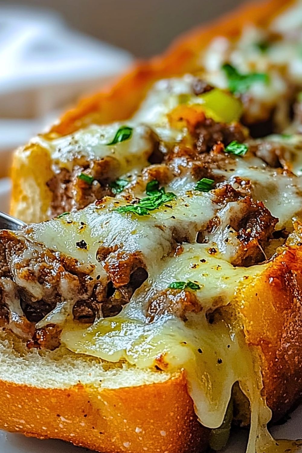 Philly Cheesesteak Cheesy Bread