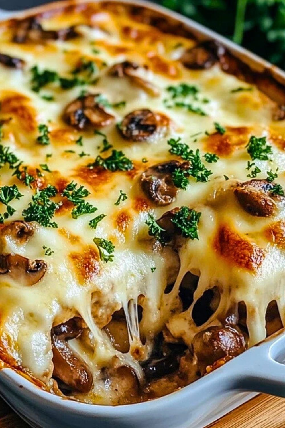 Mushroom Mozzarella Bake