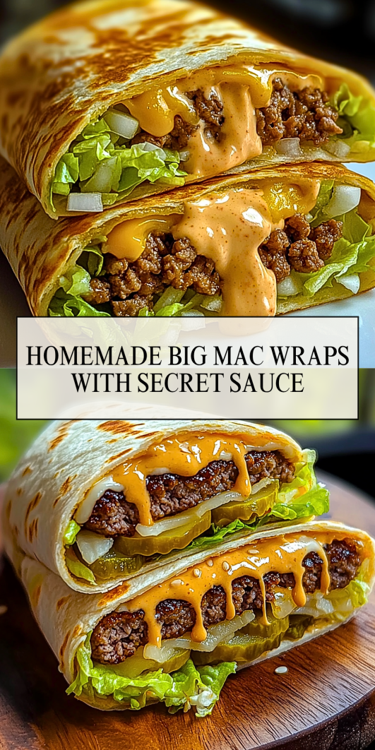 Homemade Big Mac Wraps with Secret Sauce