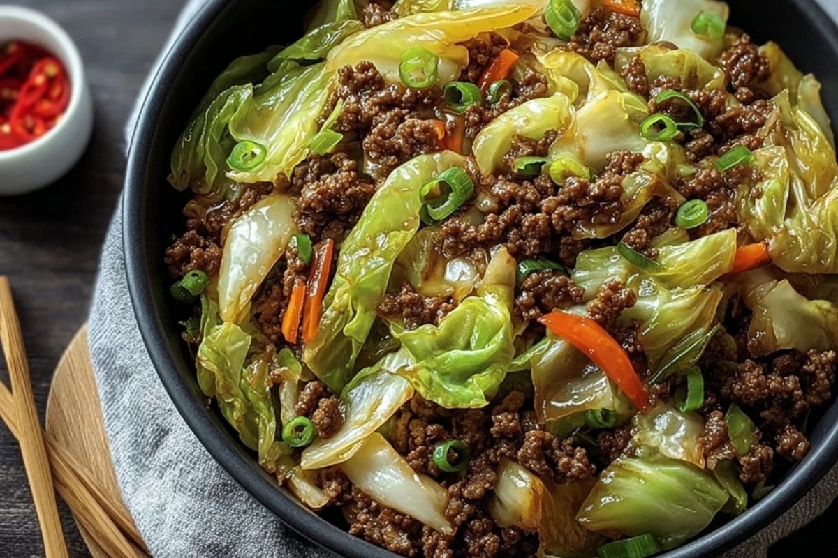 Healthy Chinese Ground Beef Cabbage