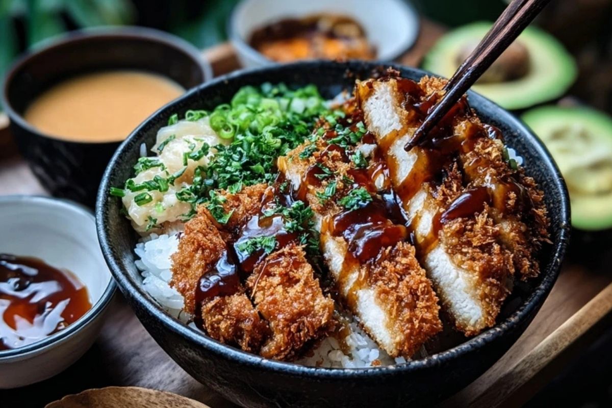 Japanese Katsu Bowls with Tonkatsu Sauce