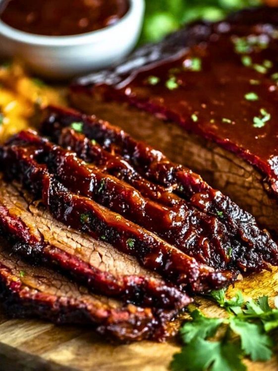 Juicy Brisket with Rich Homemade Barbecue Sauce