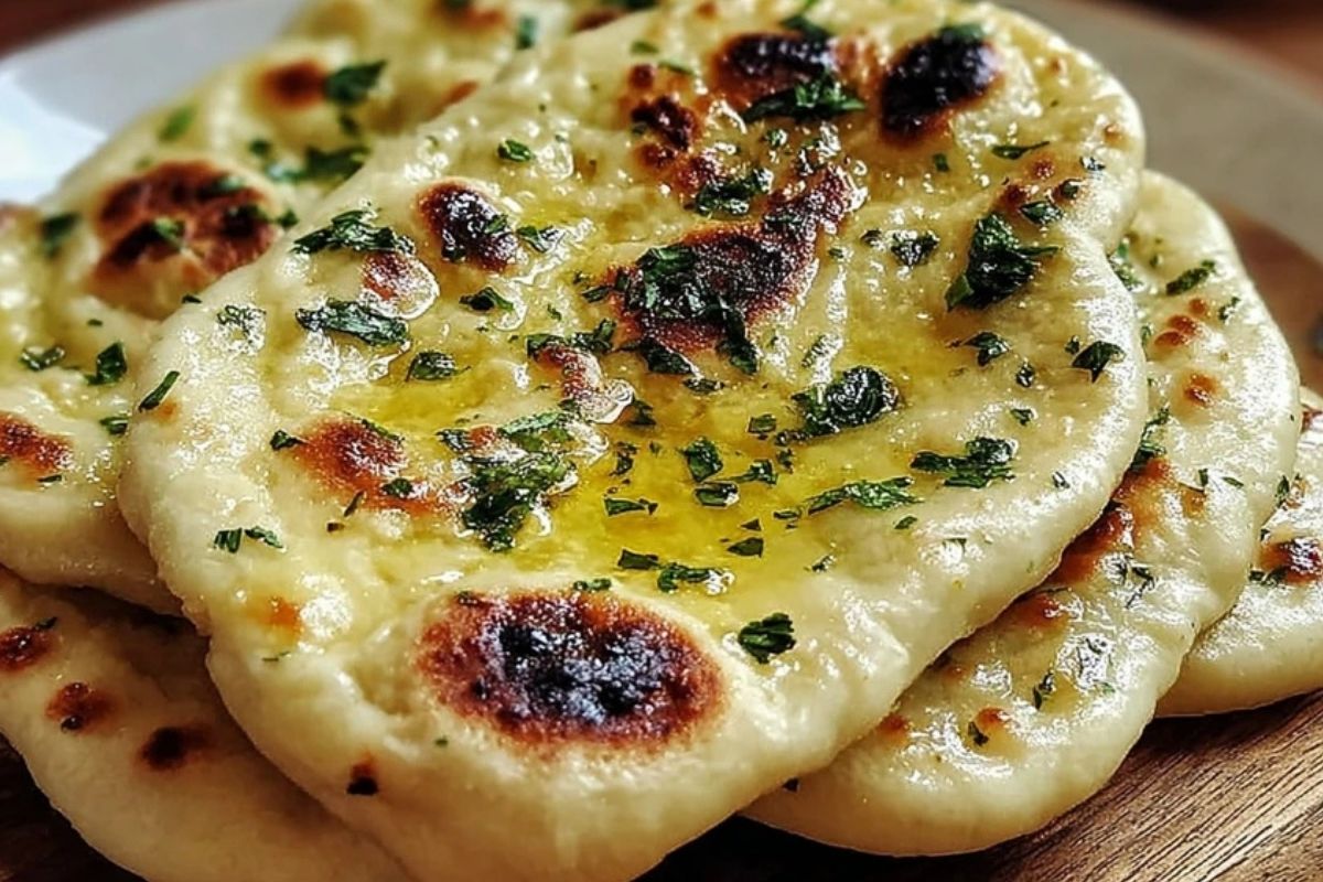 Easy Garlic Naan Bread