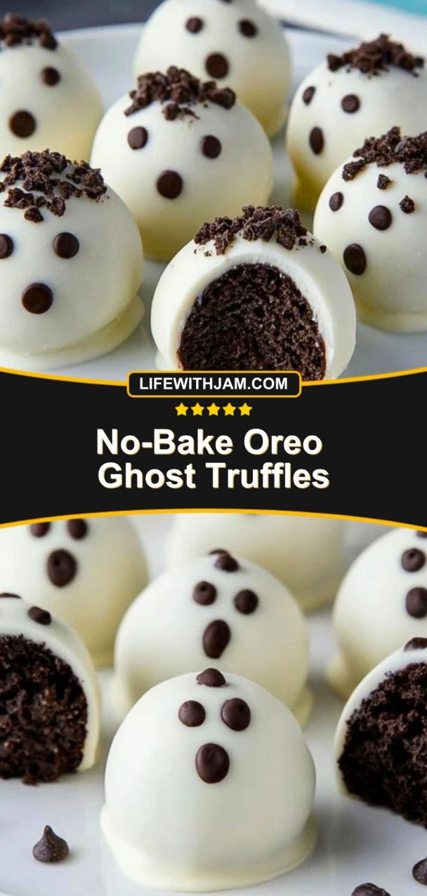 No-Bake Oreo Ghost Truffles
